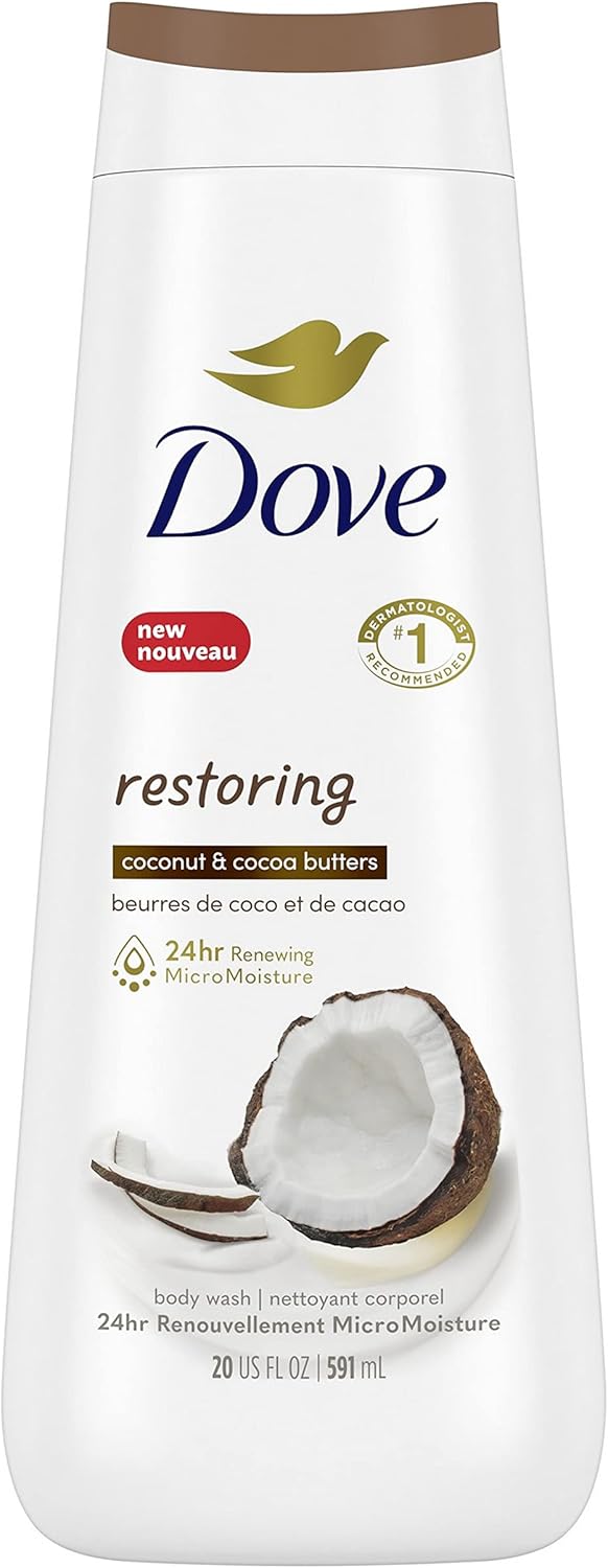 Dove Body Wash Restore Coconut & Cocoa Butter gentle body cleanser ...