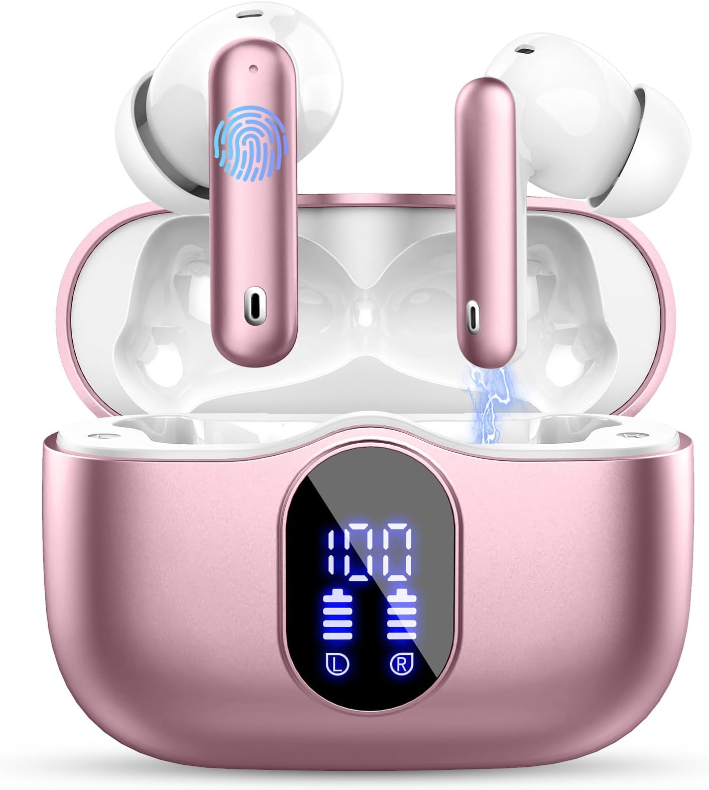 Purple Blue Tooth Ear Buds Wireless Bluetooth Earbuds for iPhone ...