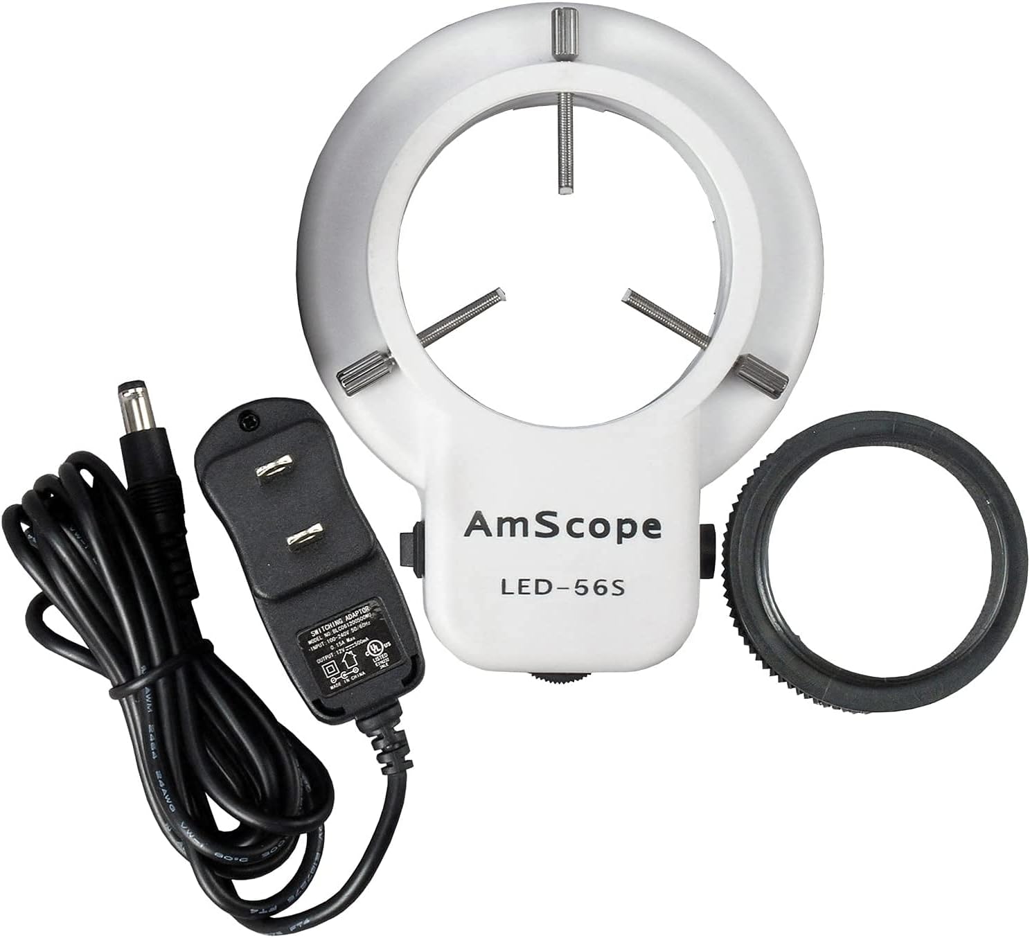 AmScope - 56 LED Microscope Ring Light, Adjustable Illuminator Lamp for ...