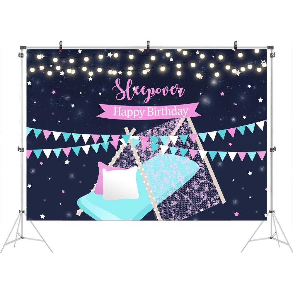 Buy Ticuenicoa 7x5ft Sleepover Birthday Backdrop Slumber Party ...