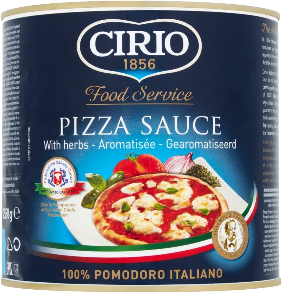Cirio Food Service Pizza Sauce with Herbs, 2550 g : Amazon.co.uk: Grocery