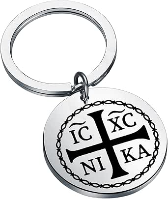 Amazon.com: CHOORO Christian Eastern Orthodox Cross Keychain Religious ...