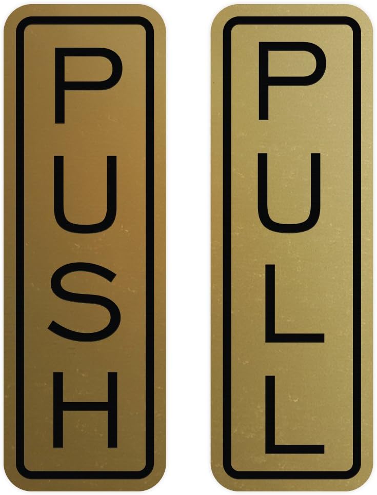 Amazon.com : All Quality Classic Vertical Push Pull Door Signs - Great ...