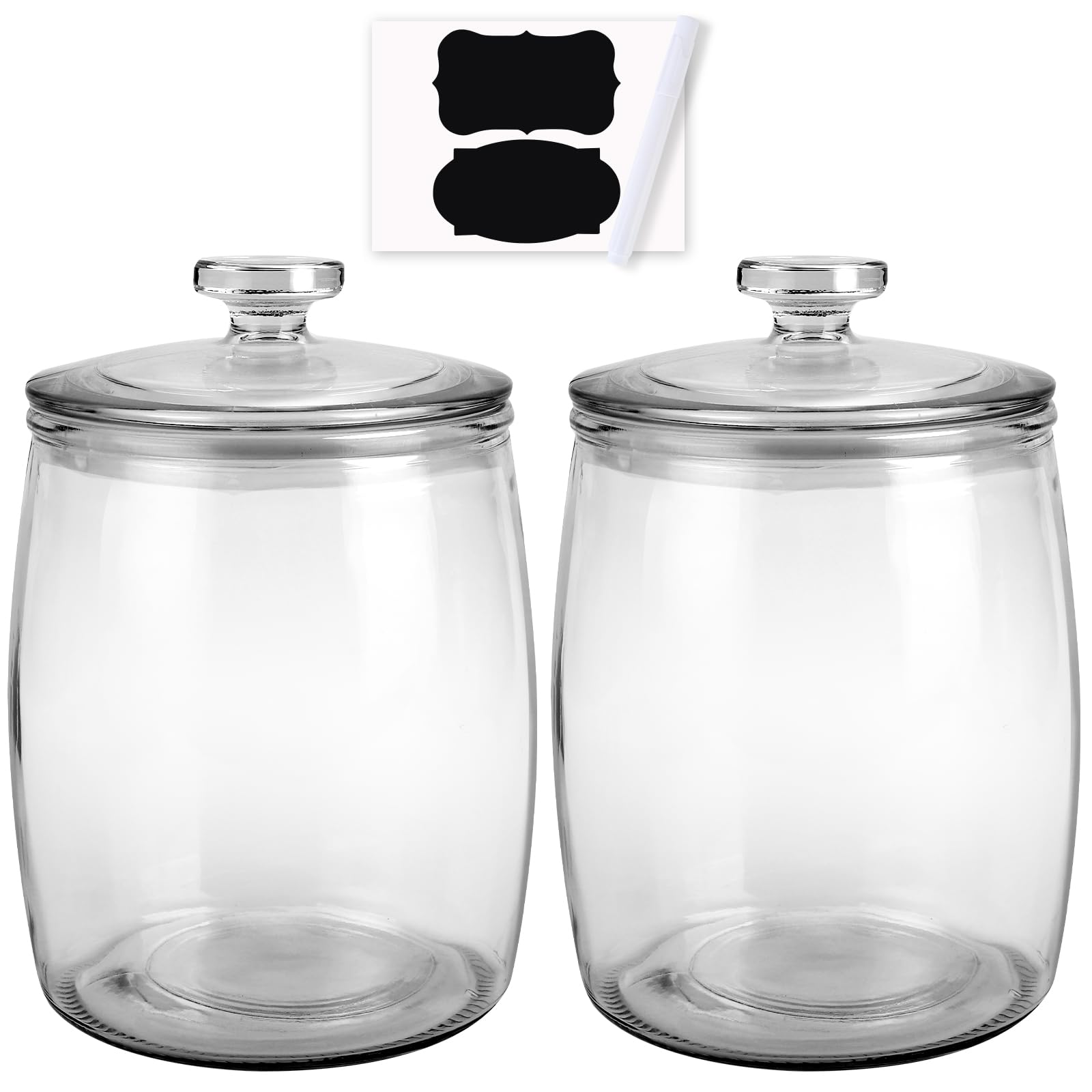Amazon.com: BLROVRO 1 Gallon Glass Jar with Lid, 2 Pack Large Glass ...