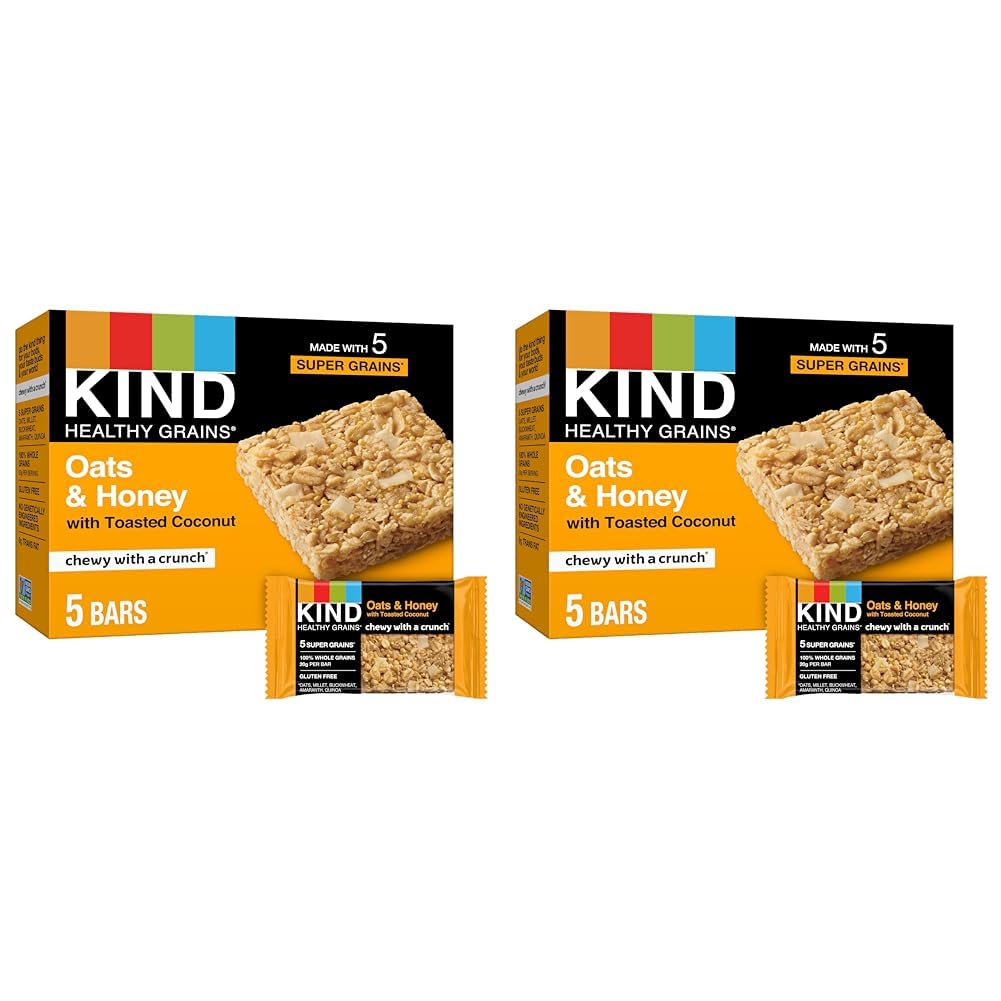 Amazon.com: KIND Healthy Grains Bars, Oats & Honey with Toasted Coconut ...