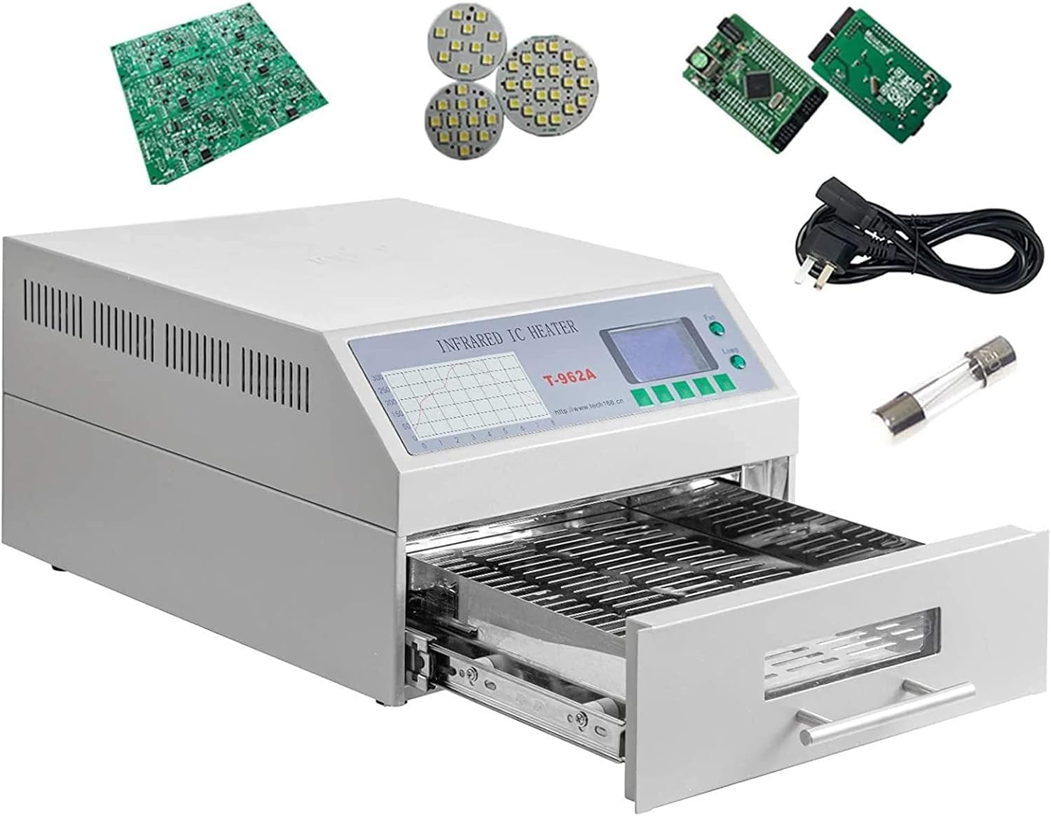 Desktop Reflow Oven 1500W T962A Automatic Reflow Soldering Machine 300 ...