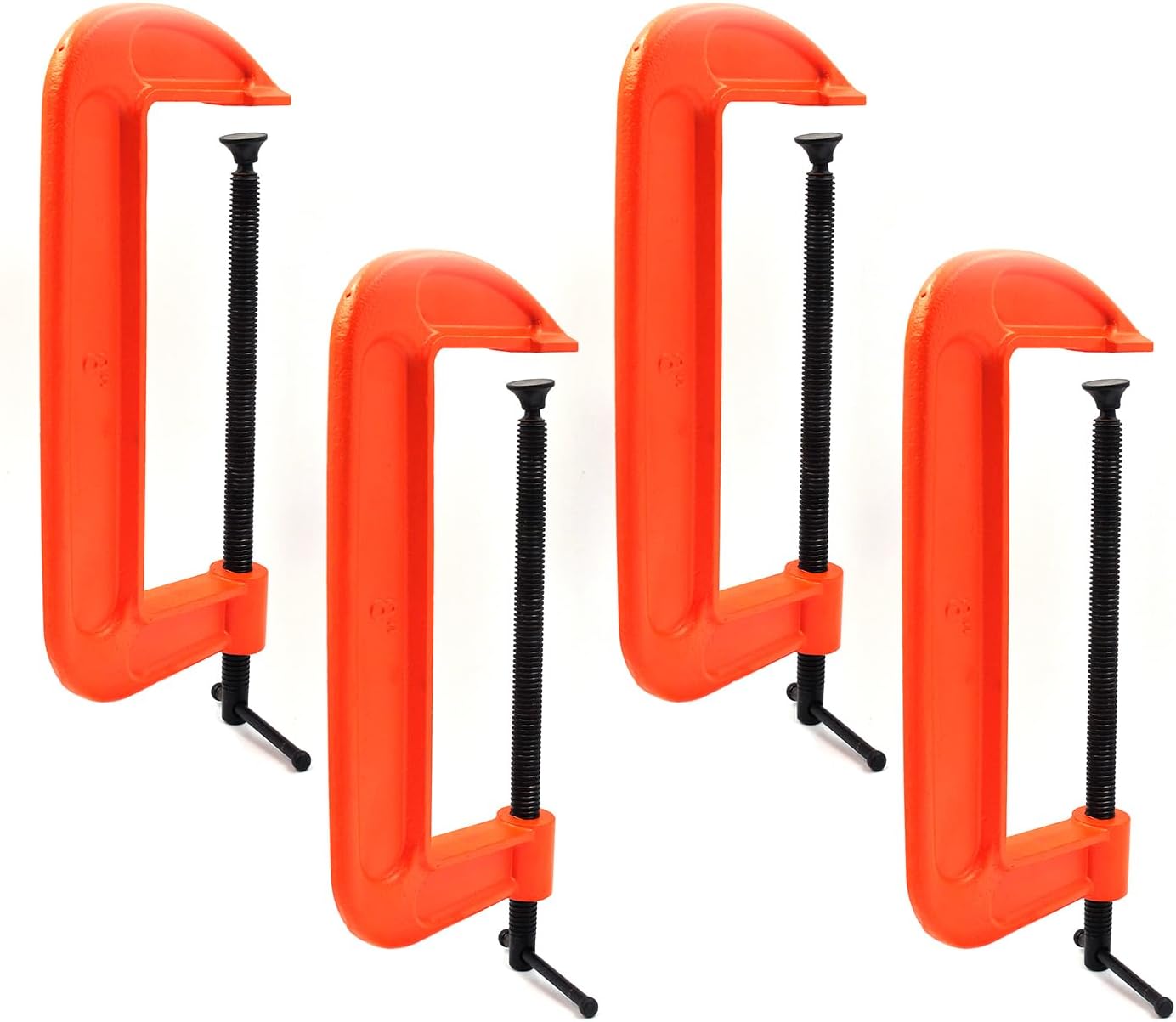 (4 PACK) C Clamps Set 8 Inch Heavy Duty Steel Iron Alloy Versatile G ...