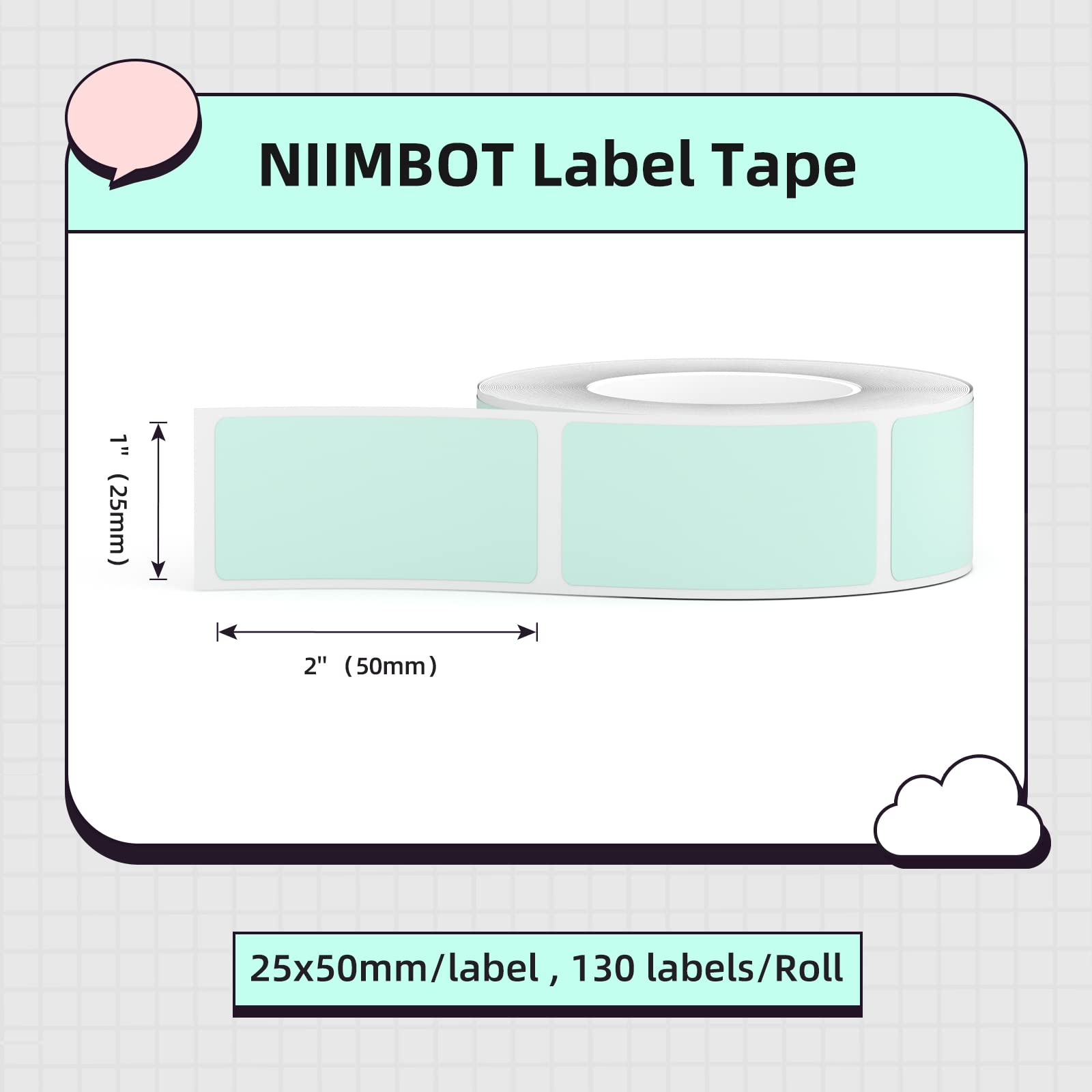 Snapklik.com : NIIMBOT D101 Labels, 1 X 2