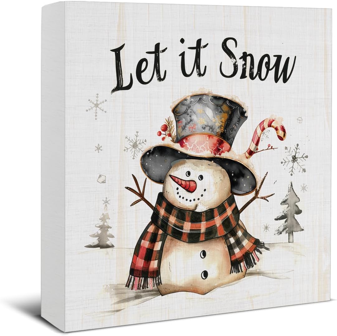 Amazon.com: Let It Snow Christmas Decorations - Snowman Decor ...