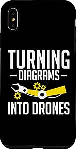 Amazon.com: iPhone XS Max Turning Diagrams Into Drones Robotics Robot Engineer Case : Cell ...
