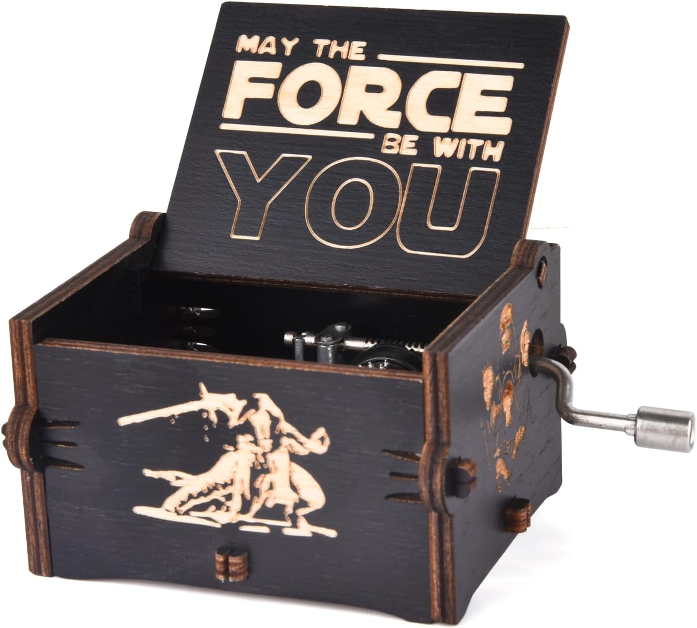 Amazon.com: Aokely Music Boxes,Wooden Hand Crank Music Box Mini Antique ...