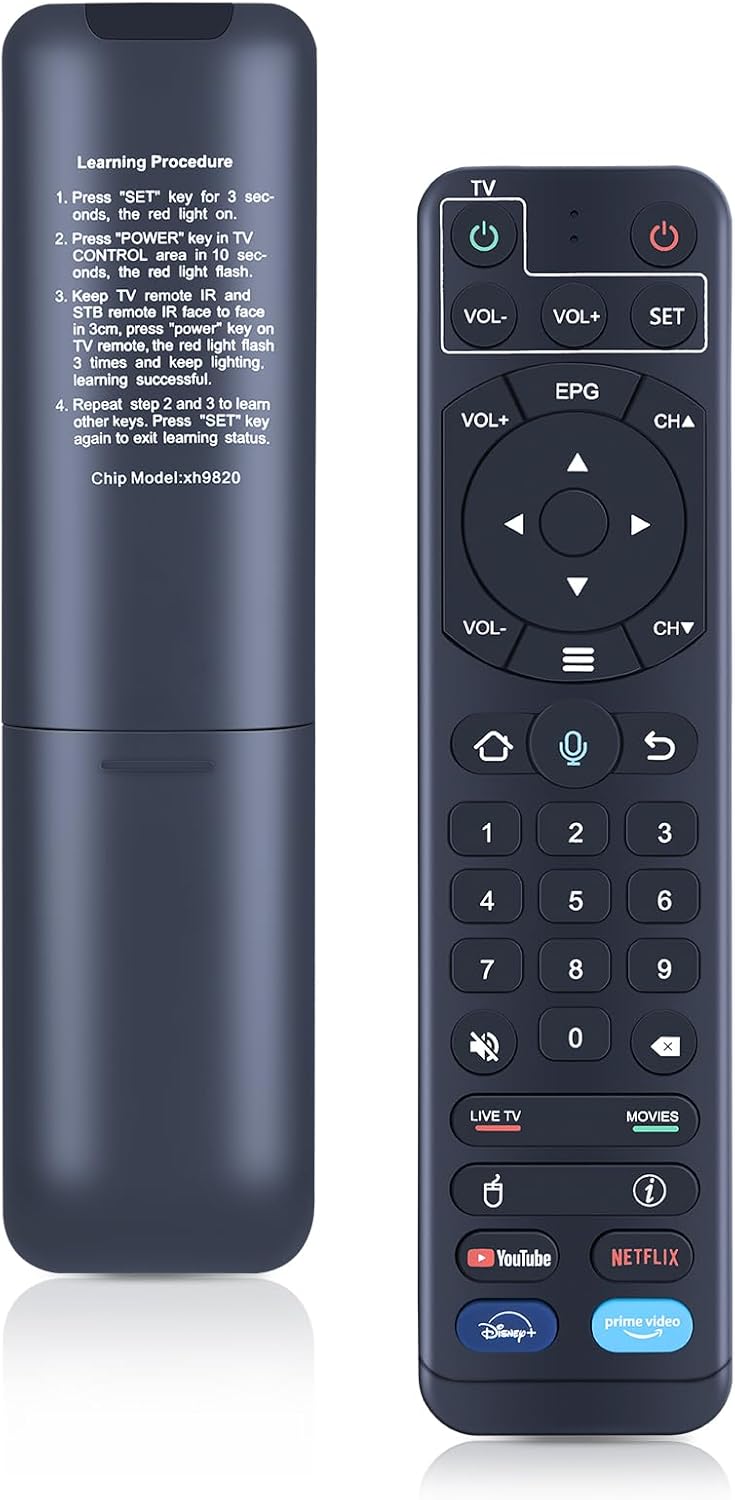 V2 Pro Voice Remote Control Replacement Compatible for vSeeBox V1 / V2 ...