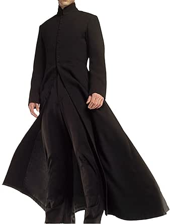 Neo Keanu capa de lana Trench Matrix negro, Negro, XX-Large : Amazon ...