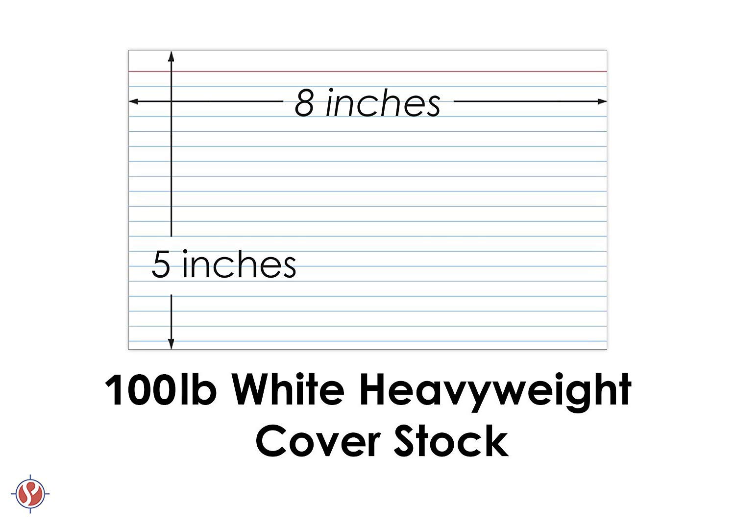 Snapklik.com : Ruled Index Cards, On 100lb Heavyweight Thick White ...
