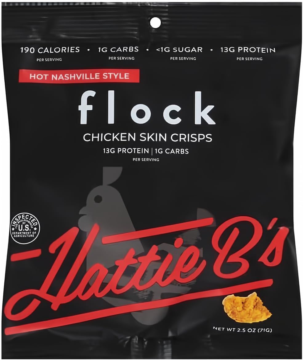 Amazon.com: Flock, Chicken Skin Crisps Hattie Bs, 2.5 Ounce