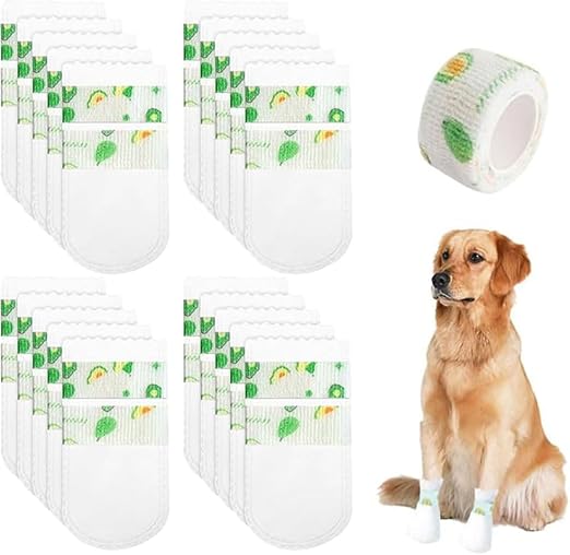 20 PCS Disposable Dog Paw Protectors,Dustproof Dog Shoes,Outdoor Dog ...