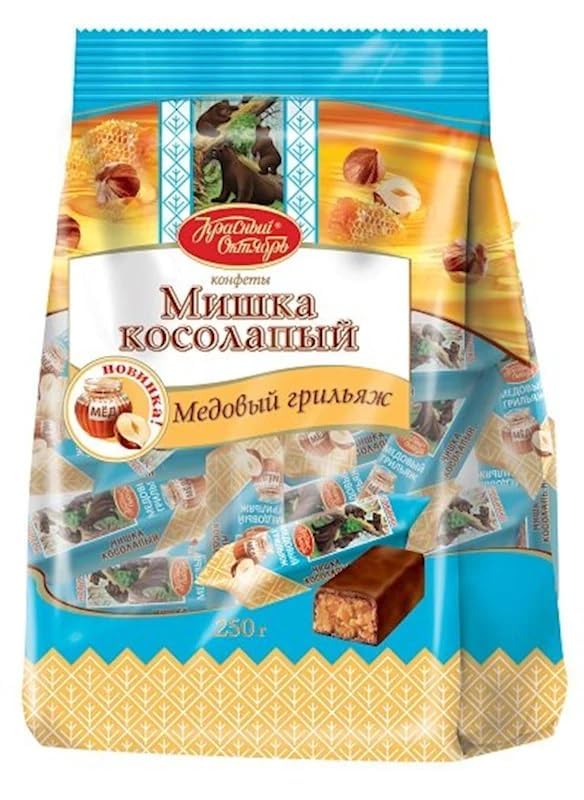 Amazon.com : Generic MISHKA HONEY Gryliazh Chocolate Glazed Candy ...