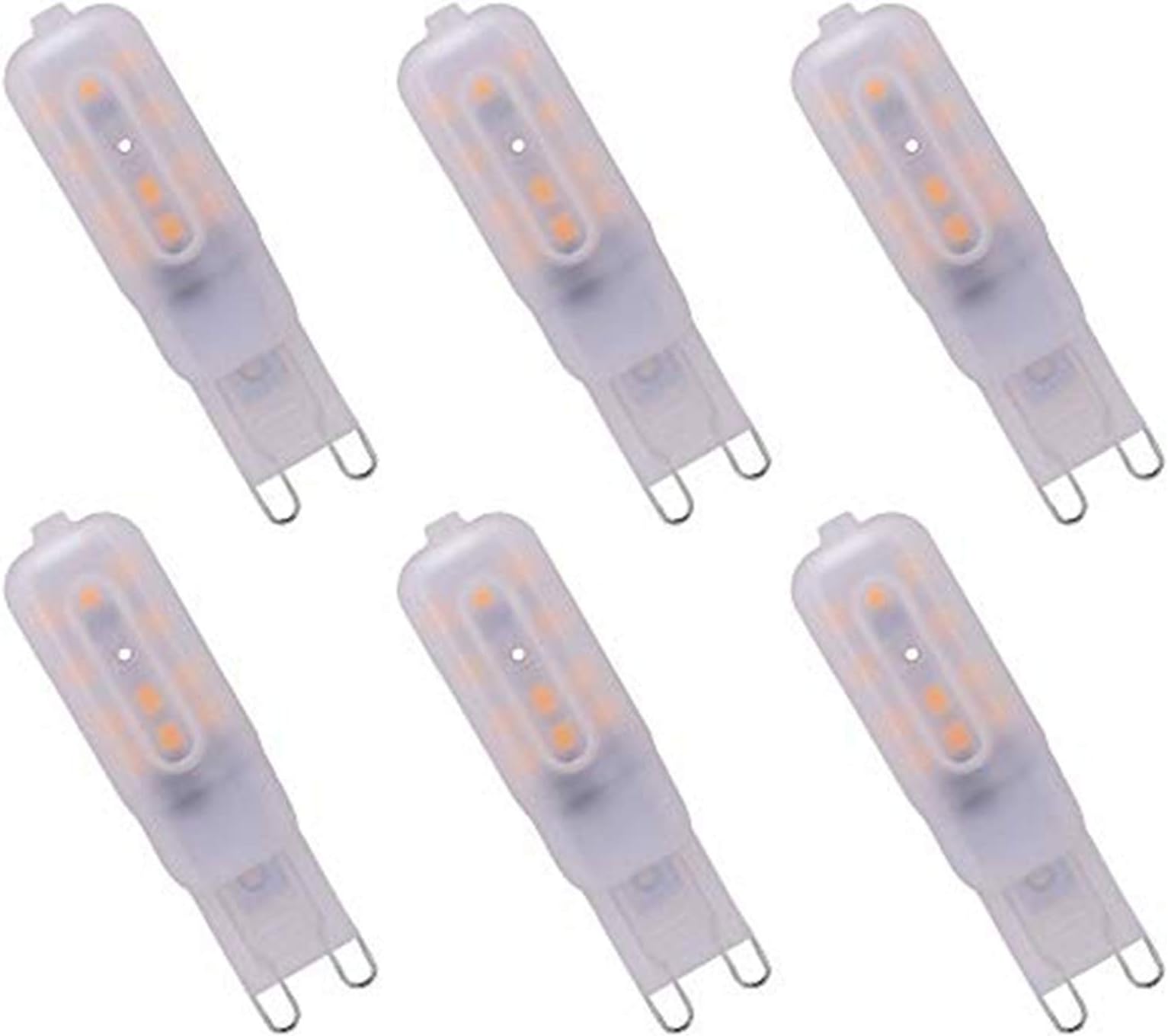 K JINGKELAI G9 Frosted LED Light Bulbs 2700K Warm White 22-SMD 5W ...