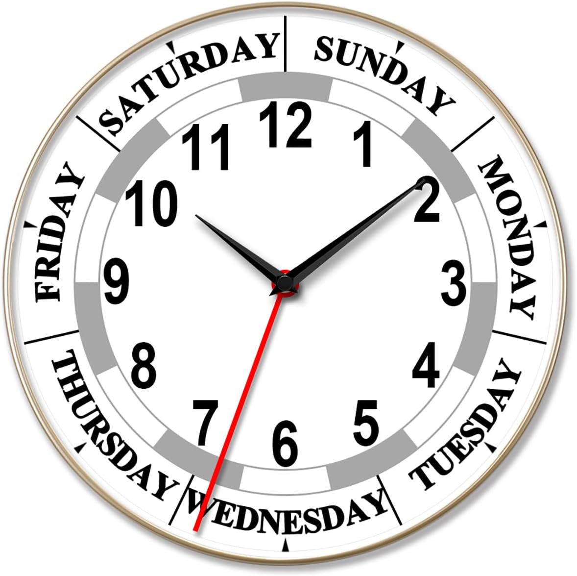 Amazon.com: Day of The Week Clocks for Seniors Retired People ...