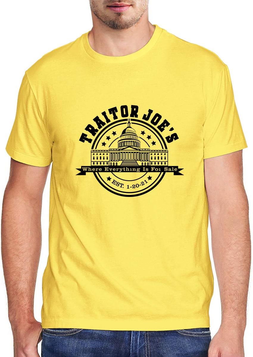 Amazon.com: Men's T-Shirt Traitor Joe's Trader Joe Biden Shirt Funny ...