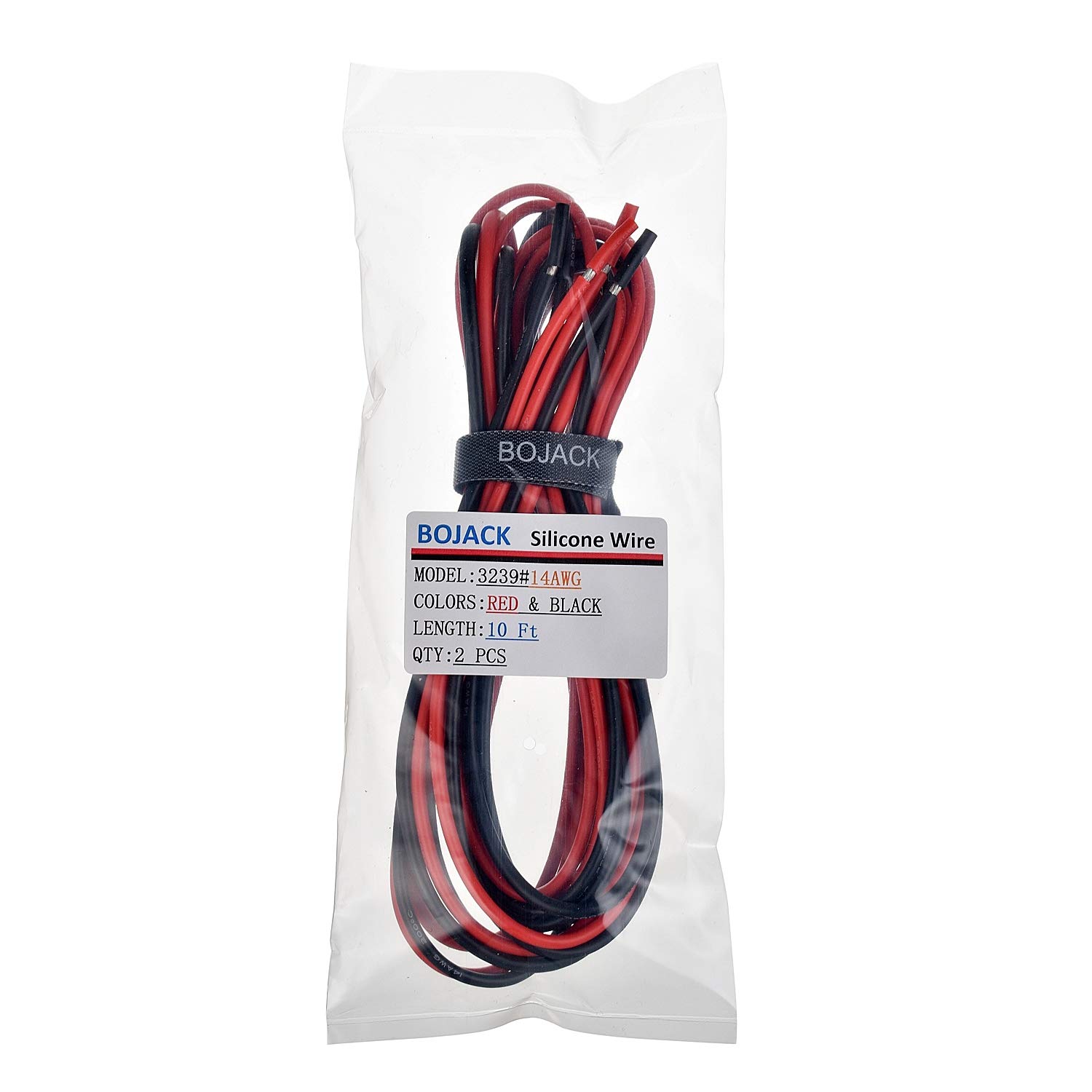 Snapklik.com : BOJACK 14 Gauge Silicone Wire 10 Feet Red And 10 Feet ...