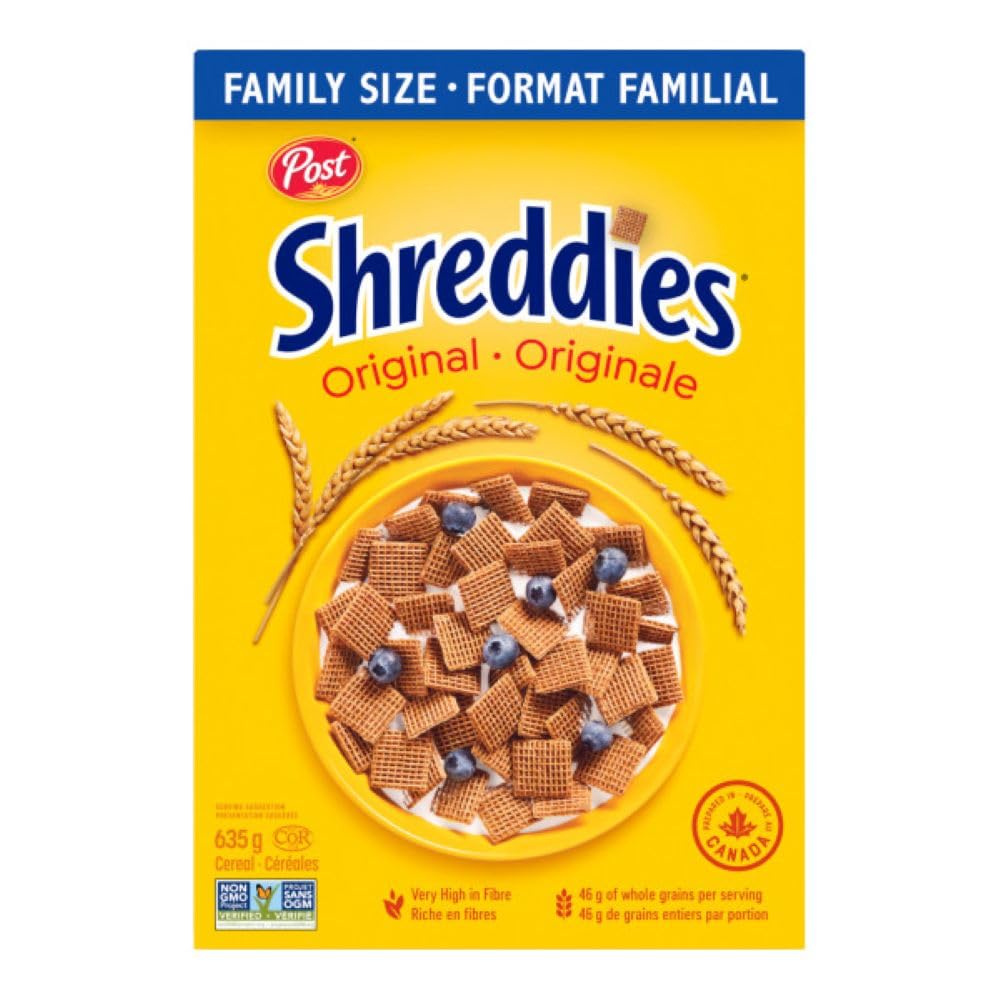 Post Shreddies Cereal, Family Size, 635g, Pack of 1 : Amazon.ca ...