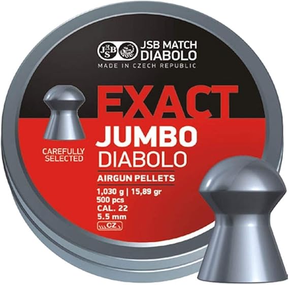 JSB .22 5.52 mm Exact Jumbo Diablo Air Gun Pellets 500 Tin : Amazon.co ...