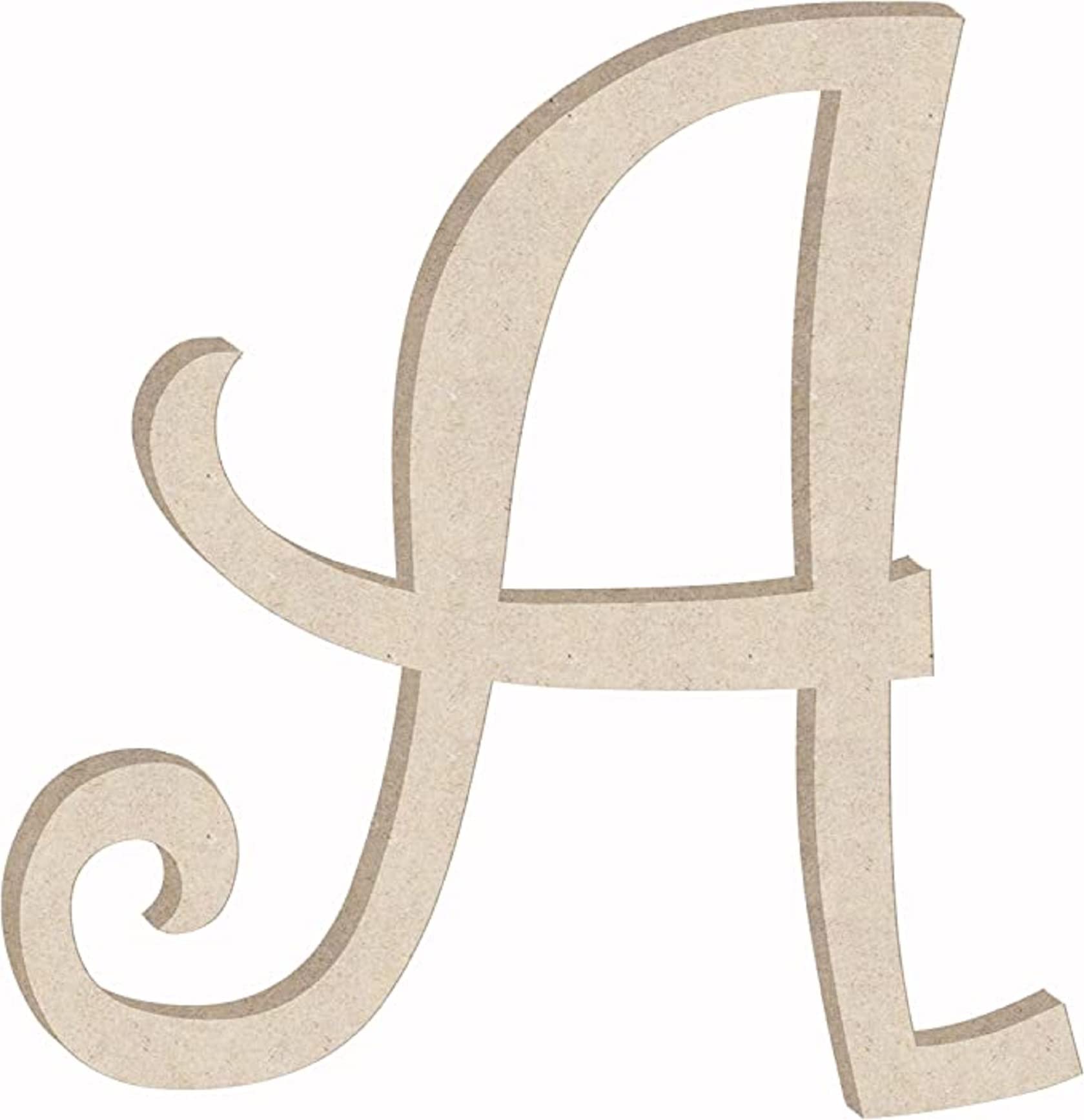 Amazon.com: Small 2 Inch Wooden Letter Curlz A Craft, Unfinished Girl ...