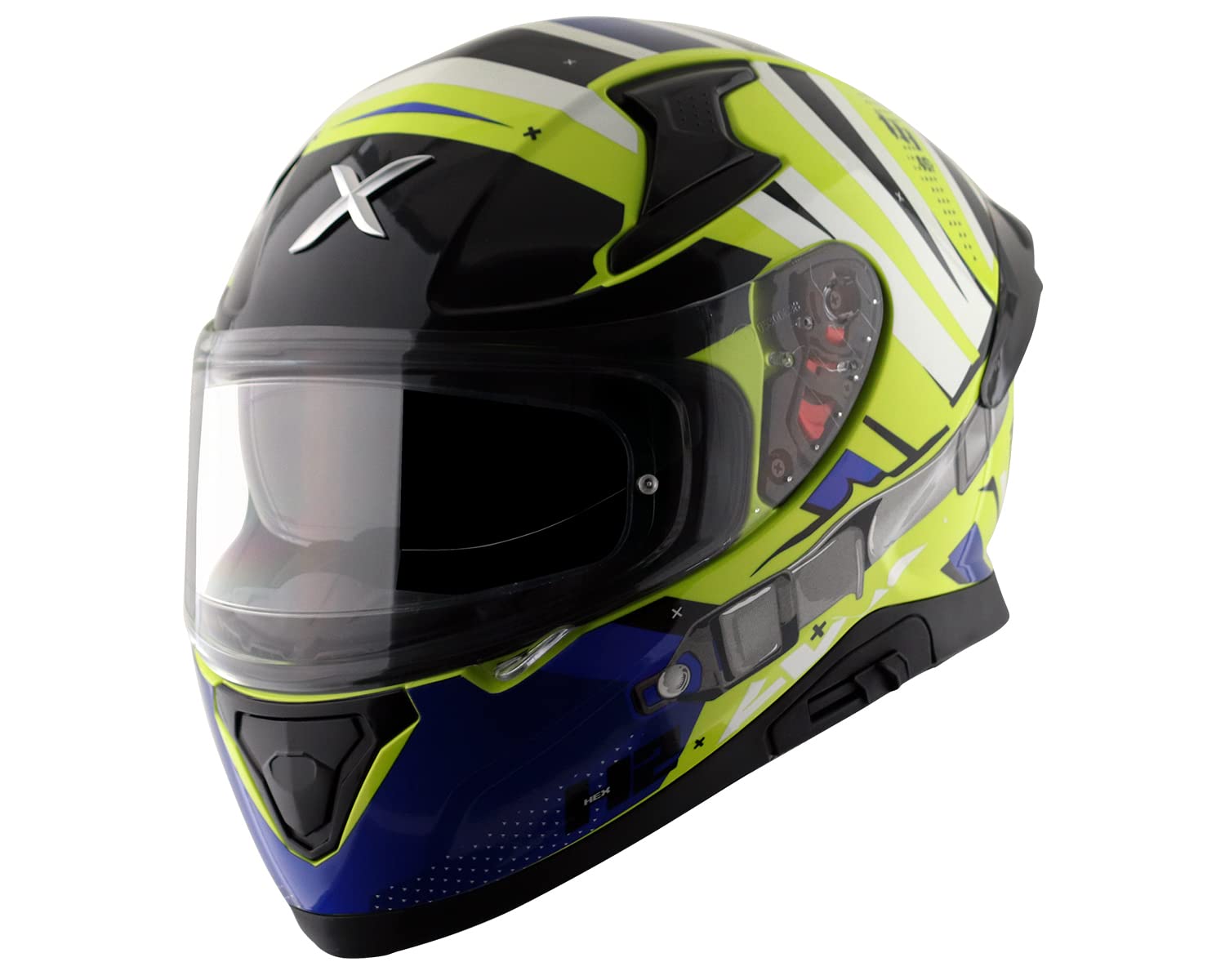 Axor Helmets Apex Hex-2 Helmet (Neon Yellow Blue, Large) : Amazon.in ...