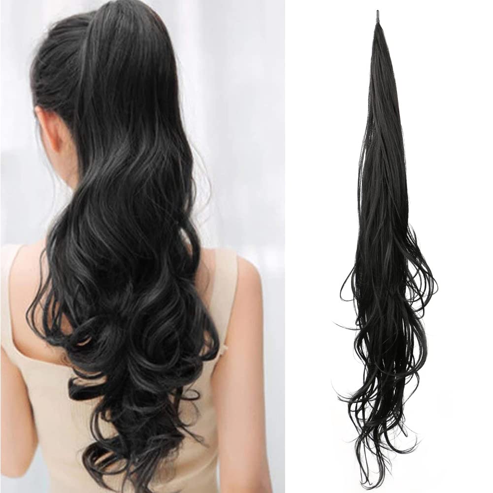 Amazon.com : Belle Show Flexible Wrap Around PonyTail 32inch Length ...