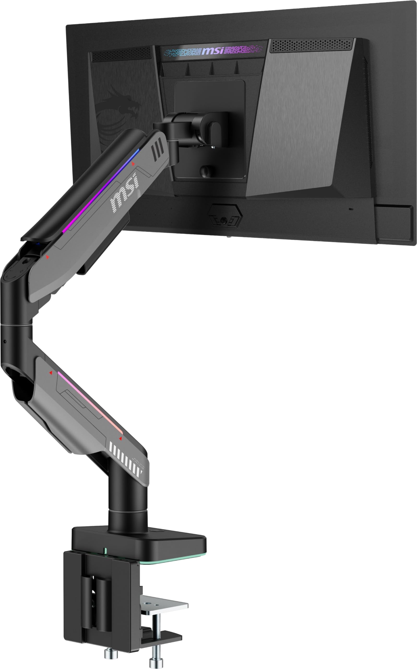 Amazon.com: MSI MPG MT201R - Premium RGB Single Monitor Stand Arm ...