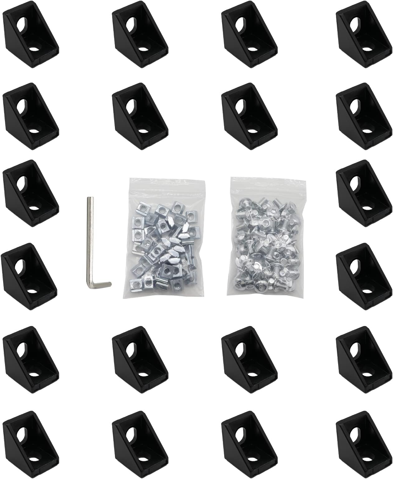 Amazon.com: AConnet 2020 Corner Bracket 40PCS Aluminum Extrusion Corner ...