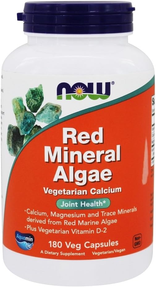 Amazon.com: NOW Foods Supplements, Red Mineral Algae Plus Vitamin D-2 ...