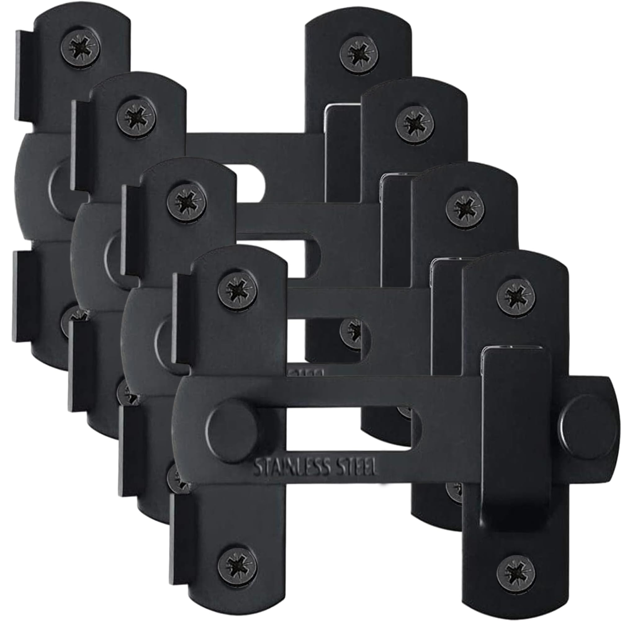 Buy ZEECERGate Latch, 4 Pack 4-Inch Thicker Stainless Steel Gate ...