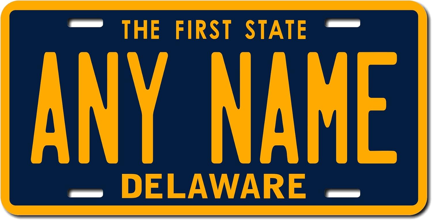 Amazon.com: Personalized Delaware License Plate 6" X 12" (inches ...