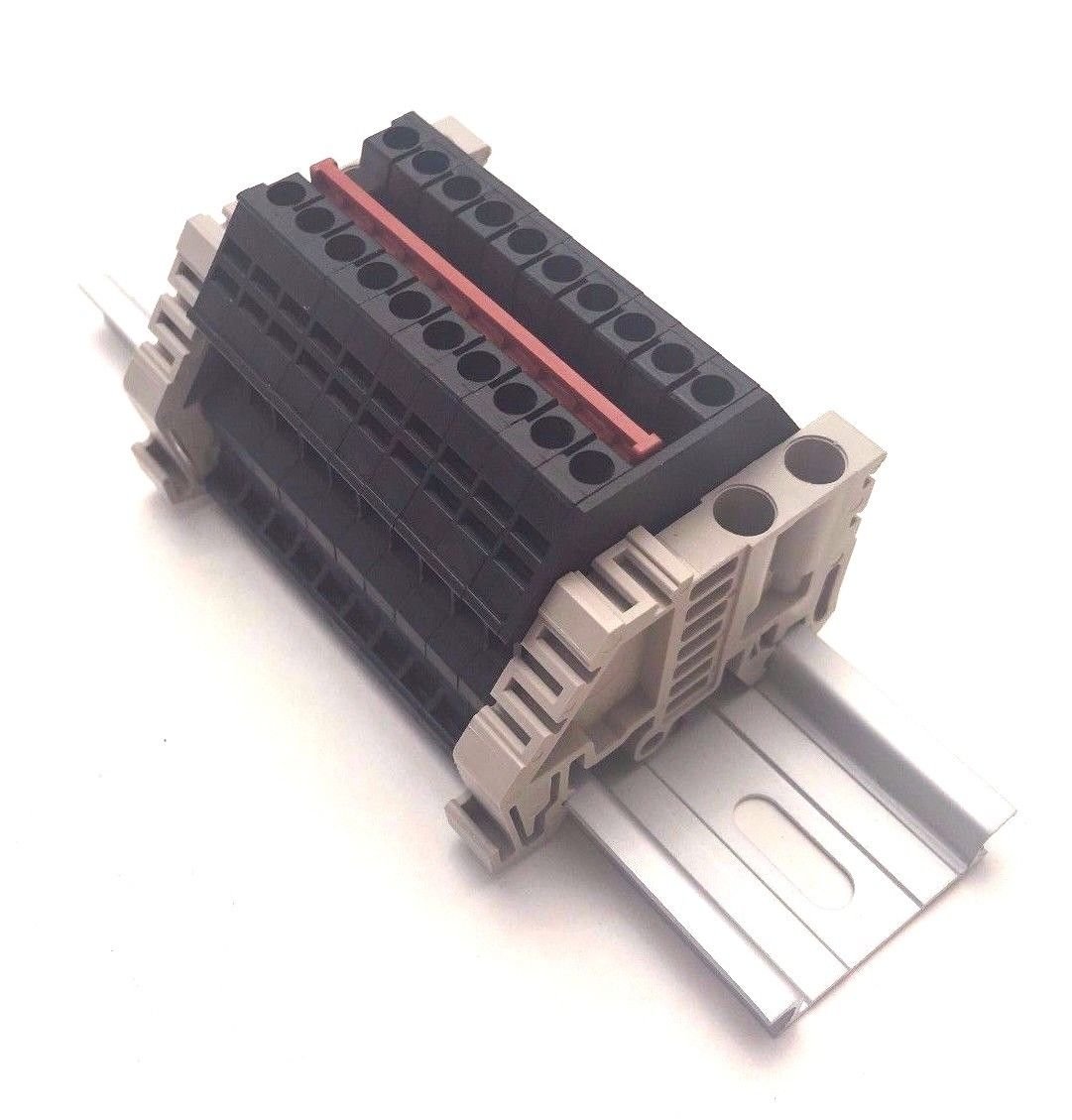 Dinkle Solar Combiner Box Connector 10 Gang Terminal Block, 20A, 600V ...