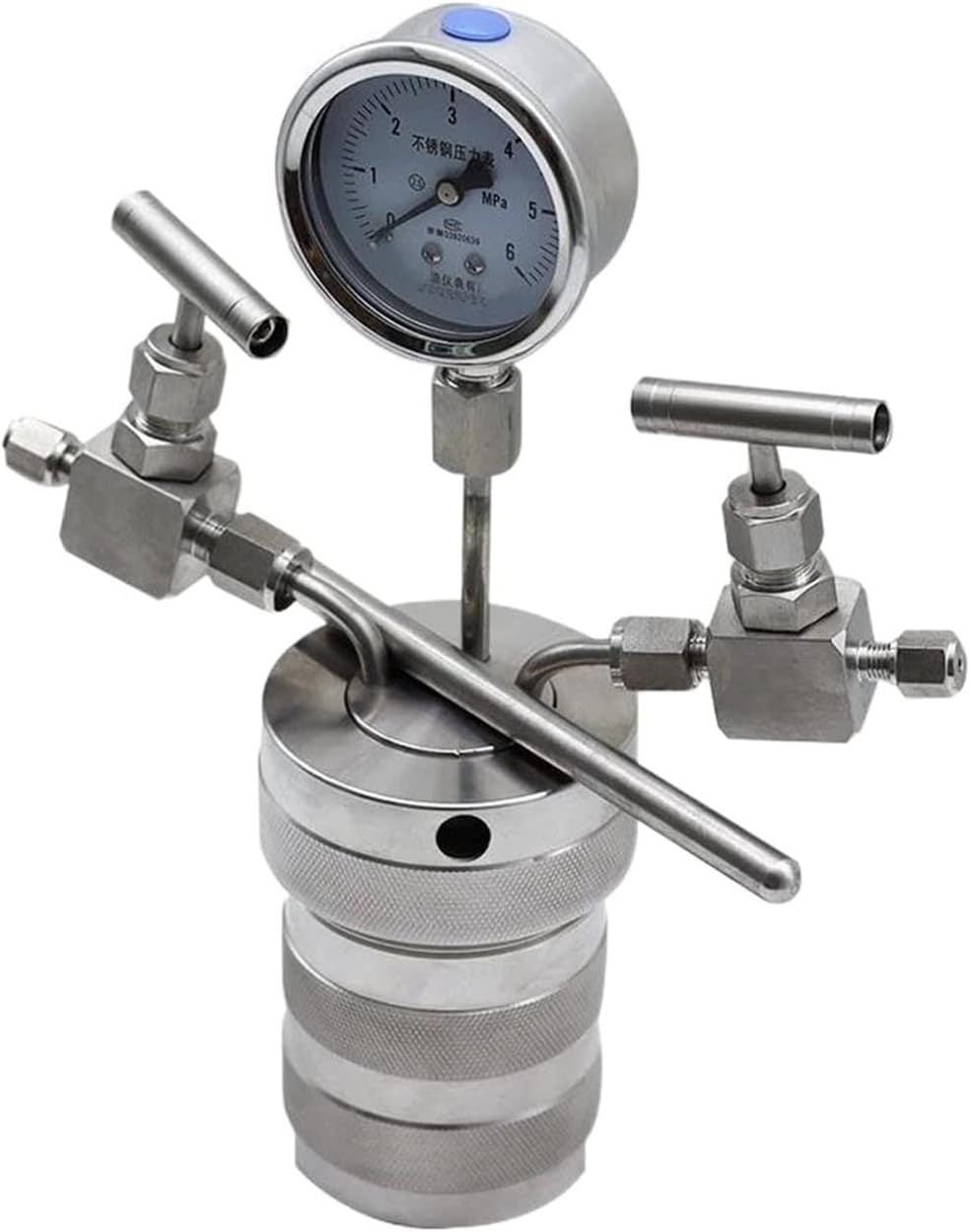 Hydrothermal Synthesis Autoclave Reactor Vessel +Inlet Outlet Gauge ...