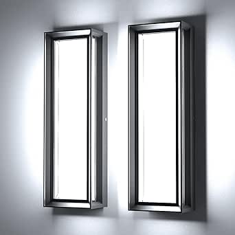 Sytmhoe LED Square Outdoor Wall Lights 2 Packs, 16inch 6000K 10%-100% ...