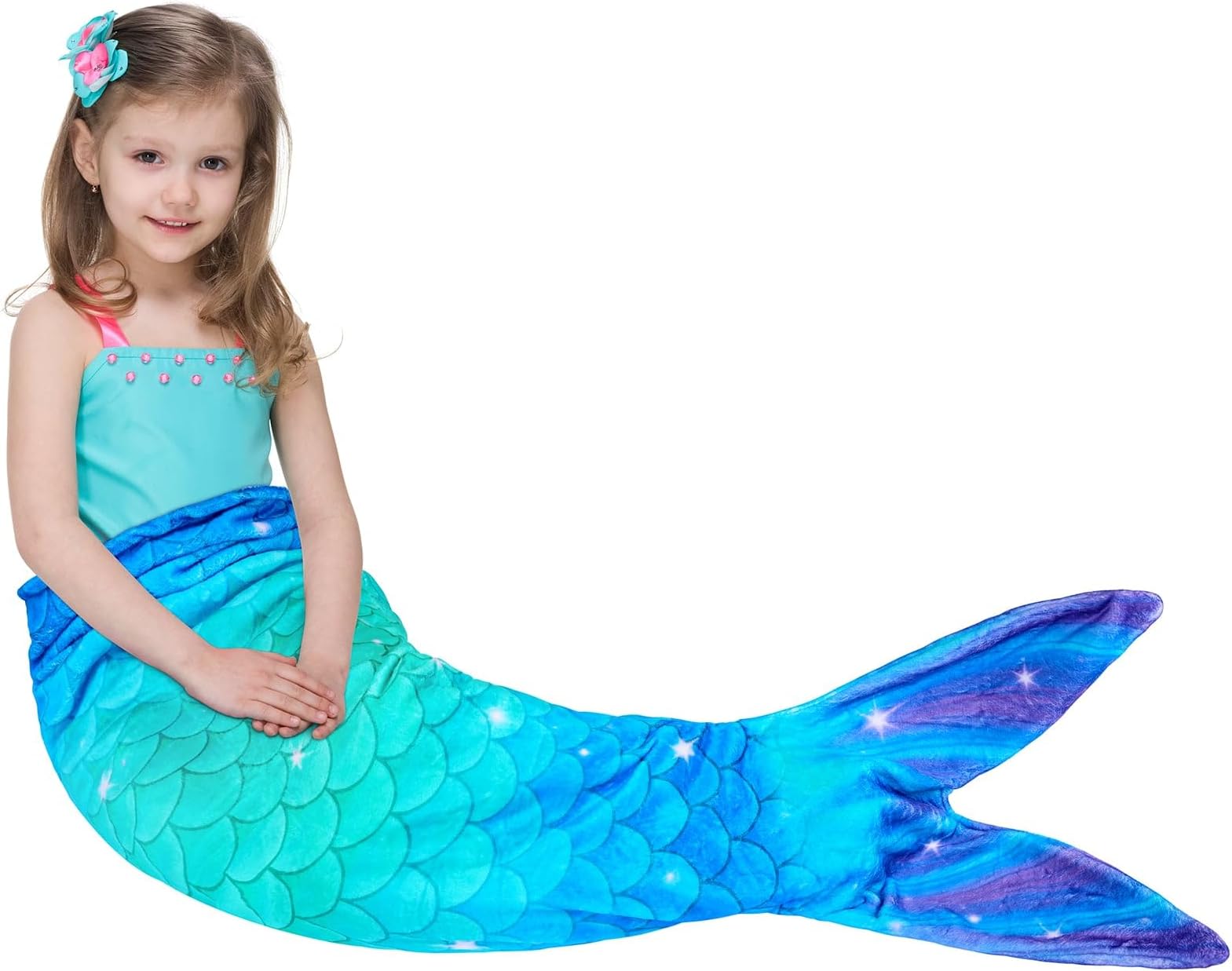 Amazon.com: Fin Fun Mermaid Tail Blanket for Kids Cuddle Tails, Kids ...