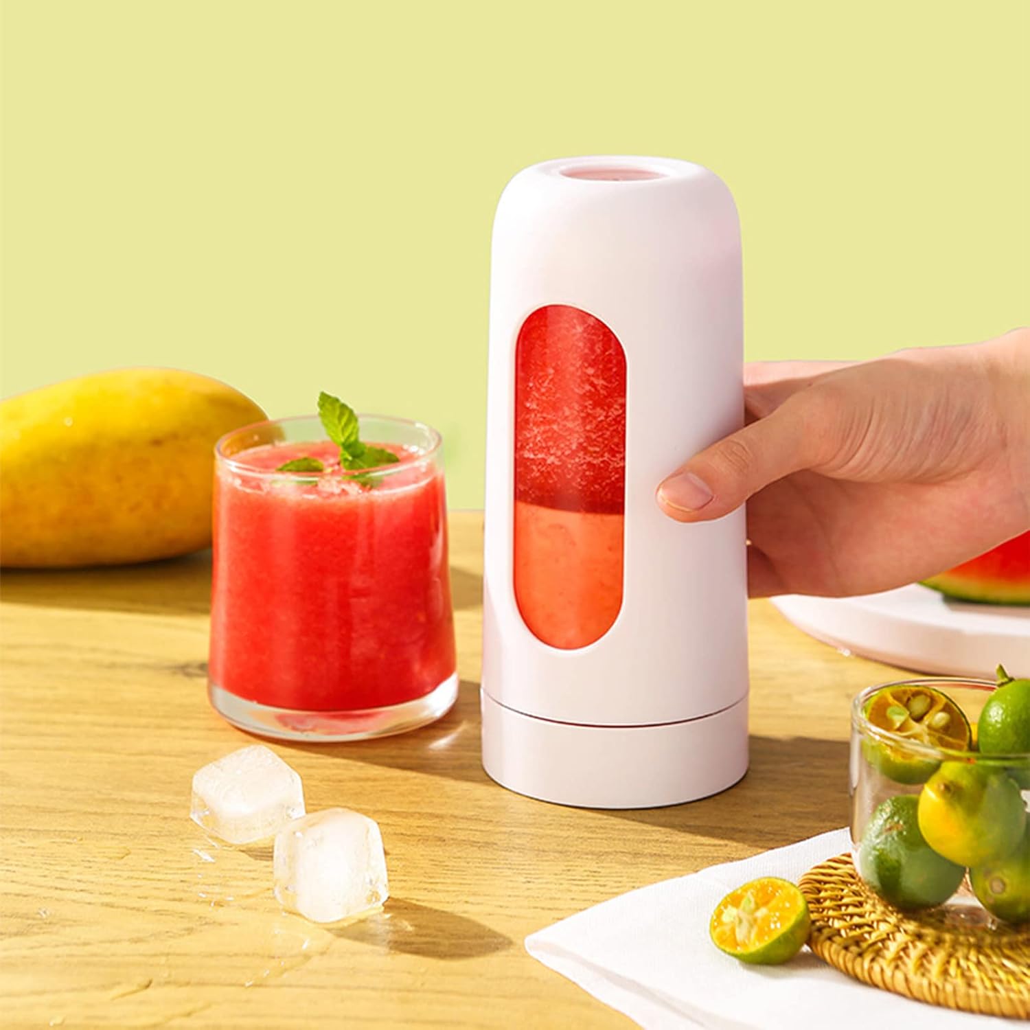 Amazon.com: Portable Mini Juicer Machine 300 ML USB Rechargeable Easy ...