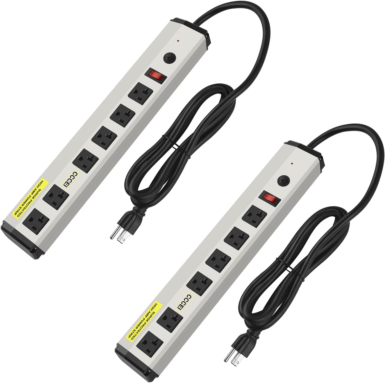 Amazon.com: CCCEI 2PCS Heavy Duty Power Strip Surge Protector 20 Amp ...
