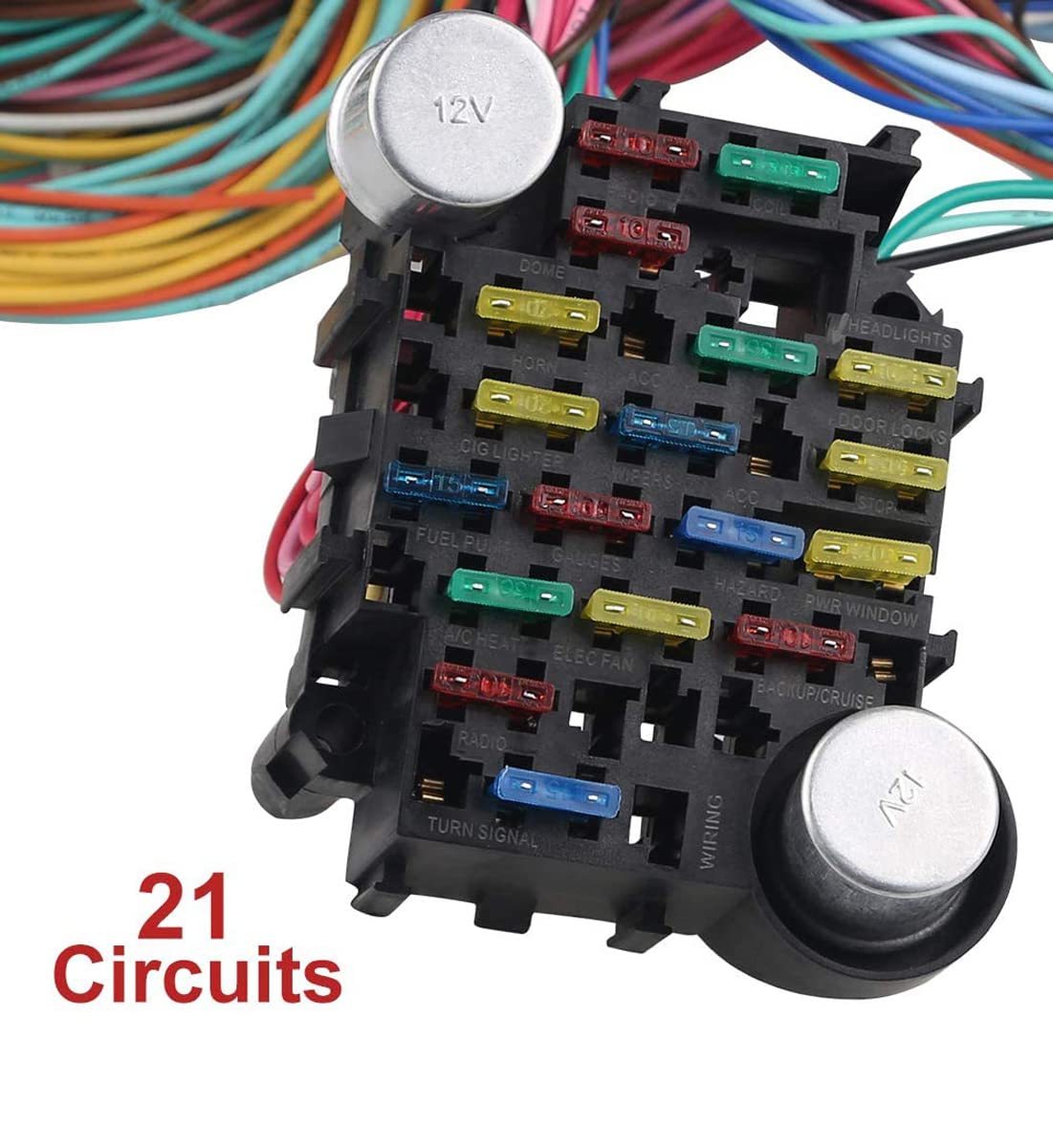 21 Circuit Wiring Harness WZruibo Kit - Universal Street Rod Harness ...