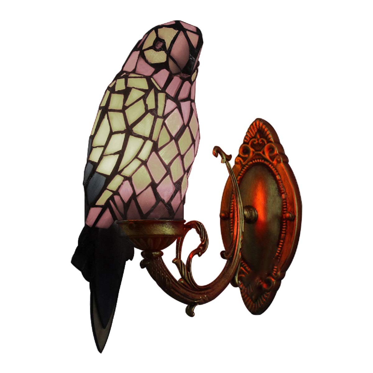 Tiffany Parrot Wall Sconce Lamp, XINDAR LED Unique Design Jewelries ...