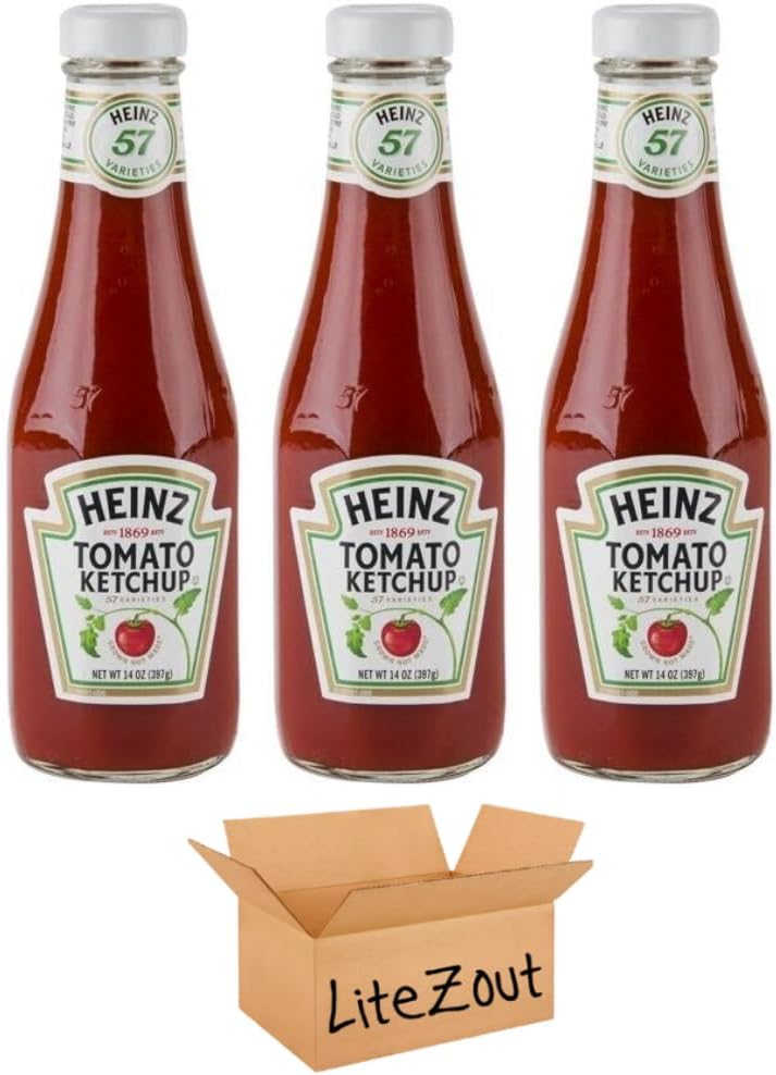 Amazon.com : Heinz Classic Glass Ketchup Bottles, 14 Ounce (3 pack), by ...