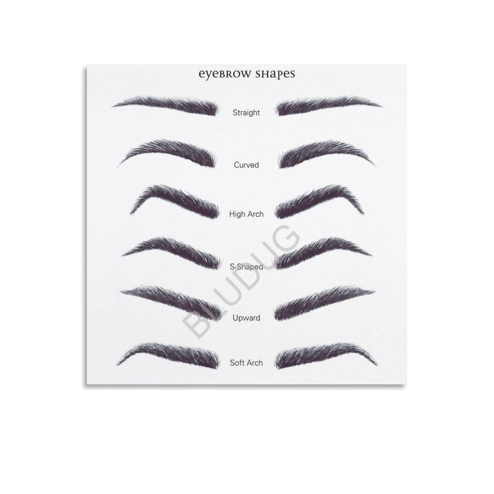 Eyebrow Shapes Chart
