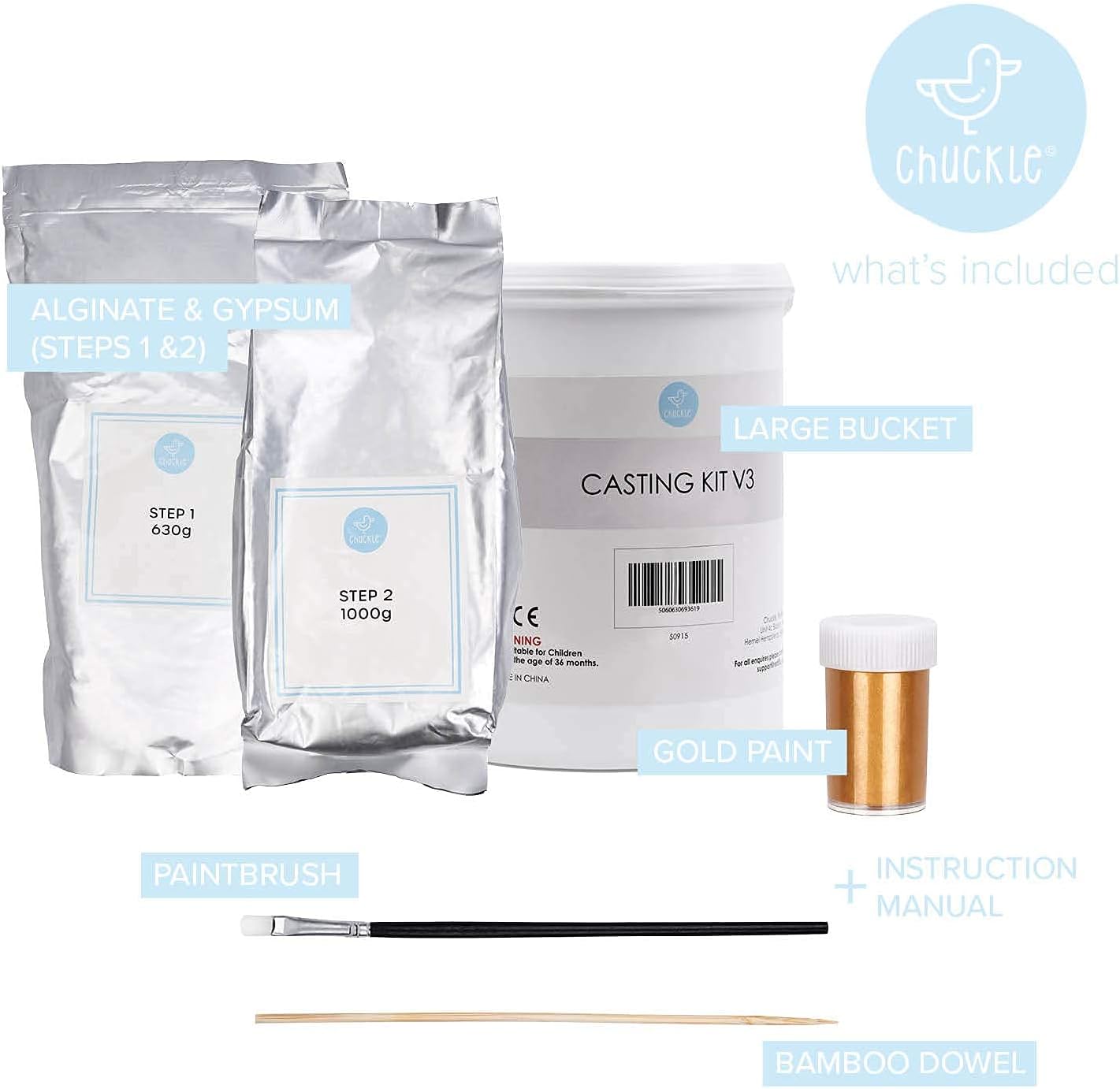 Chuckle – Holding Hands 3D Keepsake Casting Model Kit – Gold Paint ...