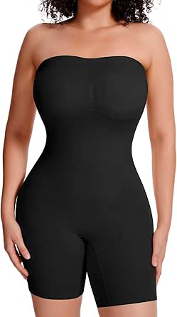 JOYSHAPER Strapless Shapewear Bodysuit with Built in Bra Tummy Control ...