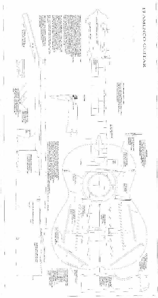 Flamenco Guitar Full Scale Plans, Technical Design Drawings, Actual ...