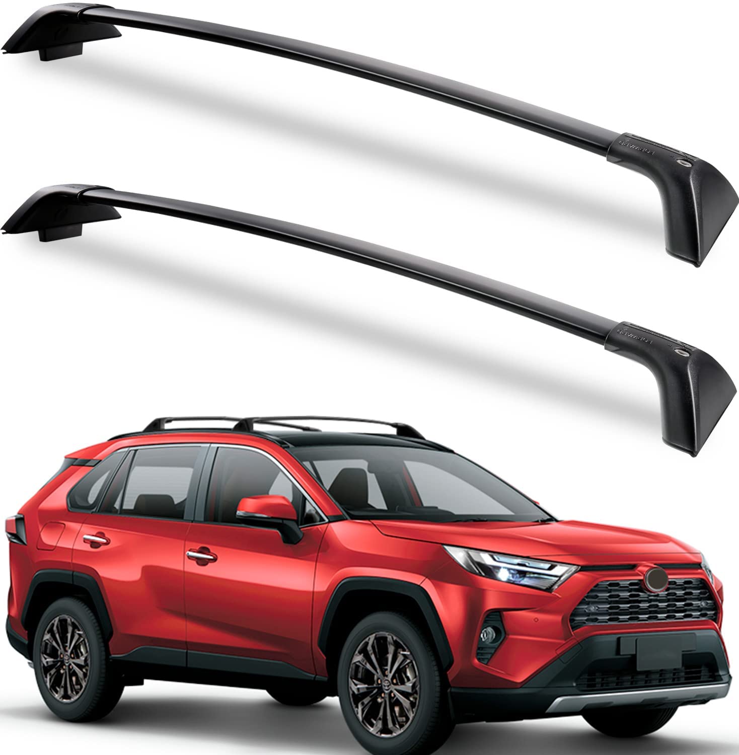 Snapklik.com : Wonderdriver Roof Rack Cross Bars 260lbs Compatible