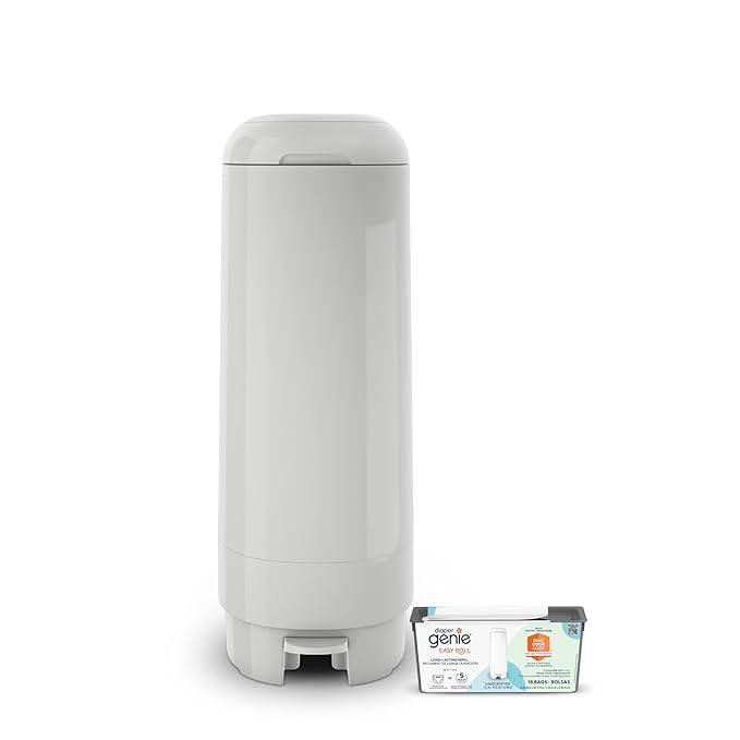 Amazon.com: Diaper Genie Signature Pail (Grey) Includes 1 Easy Roll ...